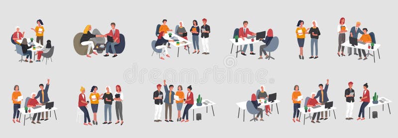 Workplace Conversations Stock Illustrations – 414 Workplace ...