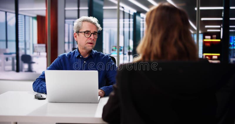 Office Interview Conversation Stock Photo - Image of talking, secretary ...