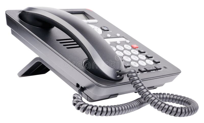 Office IP Telephone Isolated on White Stock Photo - Image of isolated ...