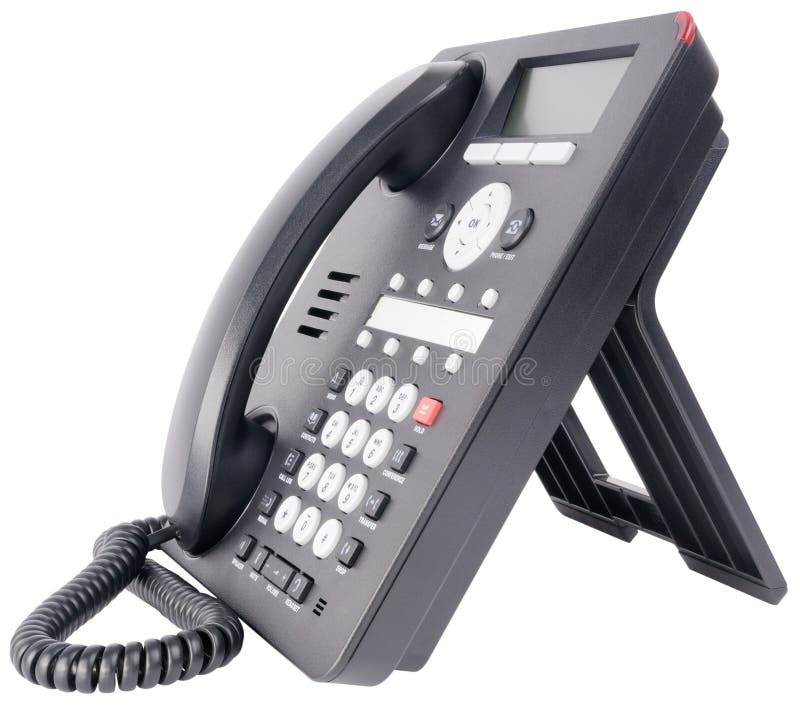 Office IP Telephone on White Stock Photo - Image of digital, desktop ...