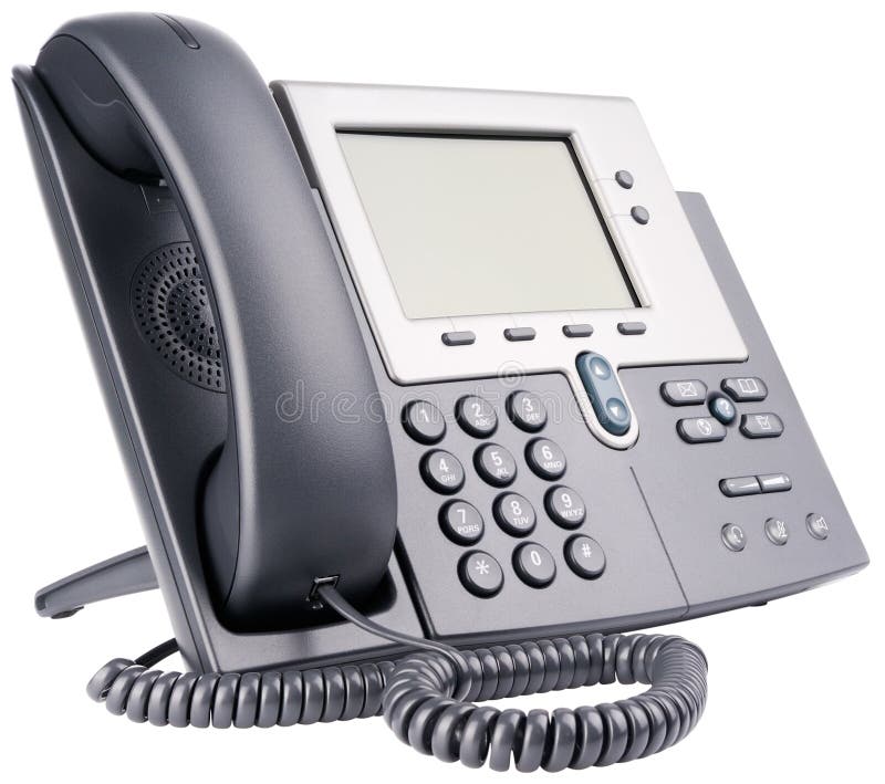 Office IP Telephone on White Stock Photo - Image of digital, grey: 19399150