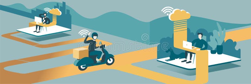 Delivery service stock photo. Image of control, connected - 177713924