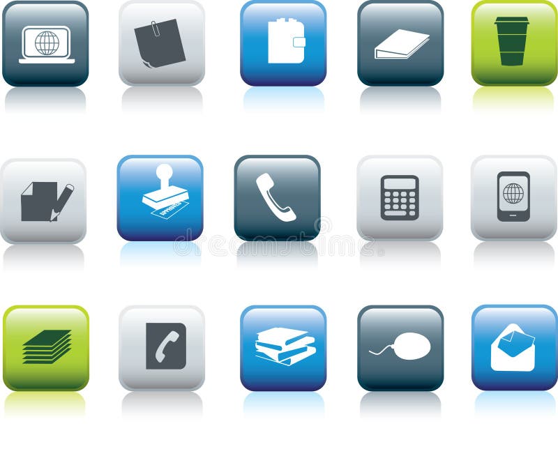 Office items icon stock vector. Illustration of communicate - 12773604