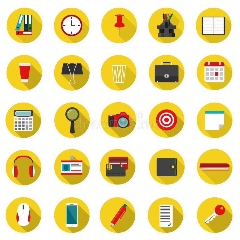 Office items stock illustration. Illustration of folders - 74296868