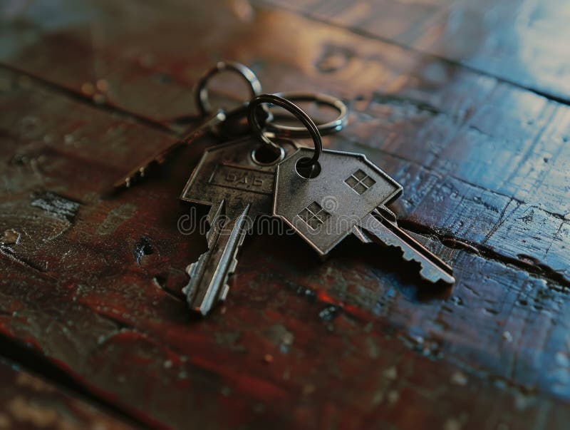 Office Keys on a Wooden Table Stock Photo - Image of lock, business ...