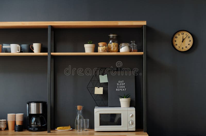 Office Kitchen for Lunch and Coffee Break Stock Photo - Image of ...