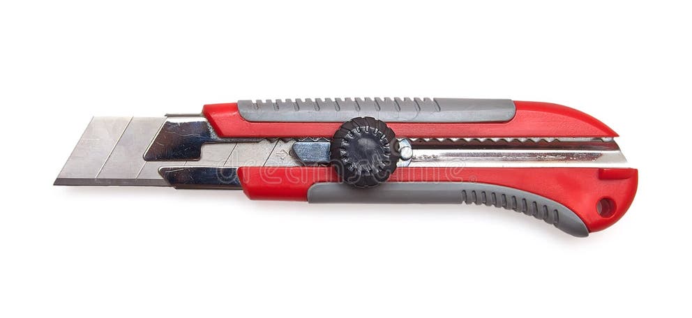 Office knife on white stock photo. Image of design, instrument - 42335298