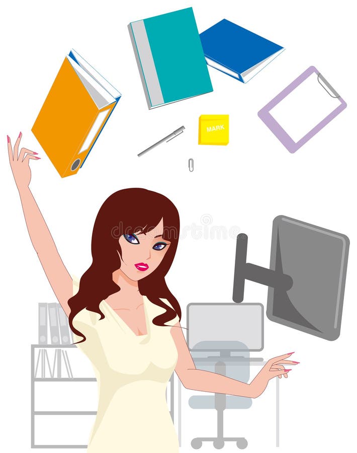 Office lady stock vector. Illustration of salary, person - 16905056