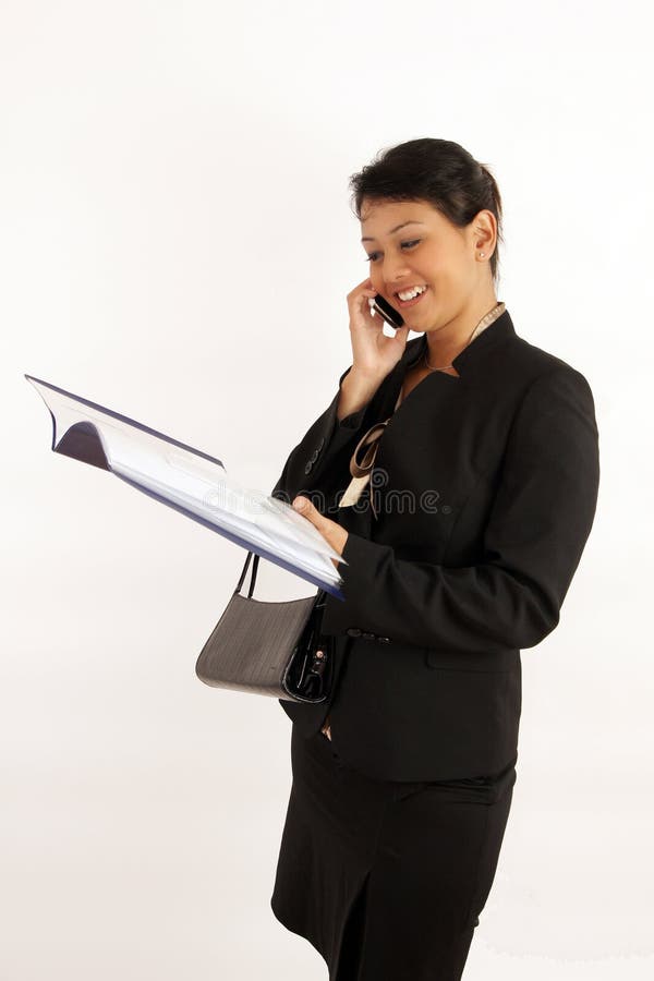 Office Lady Chatting on Phone Stock Image - Image of lady, gorgeous ...