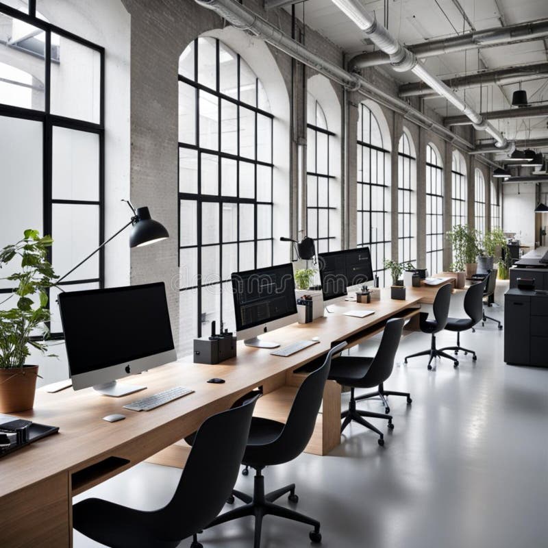 Open Workspace for it Professionals, Generative.ai Stock Illustration ...