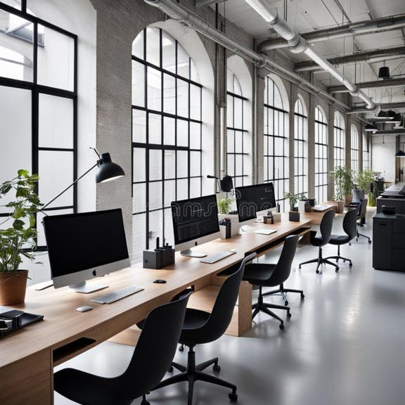 Open Workspace for it Professionals, Generative.ai Stock Illustration ...