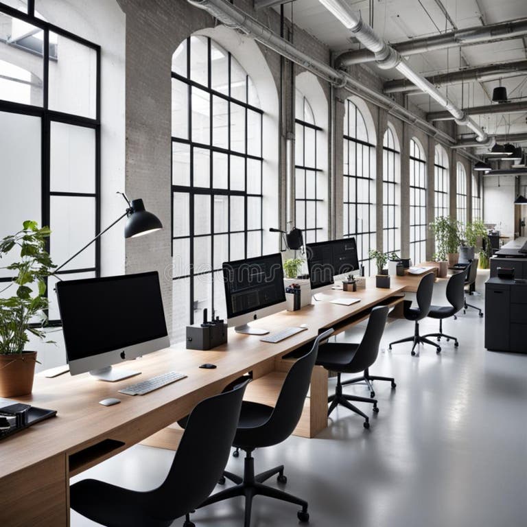 Open Workspace for it Professionals, Generative.ai Stock Illustration ...