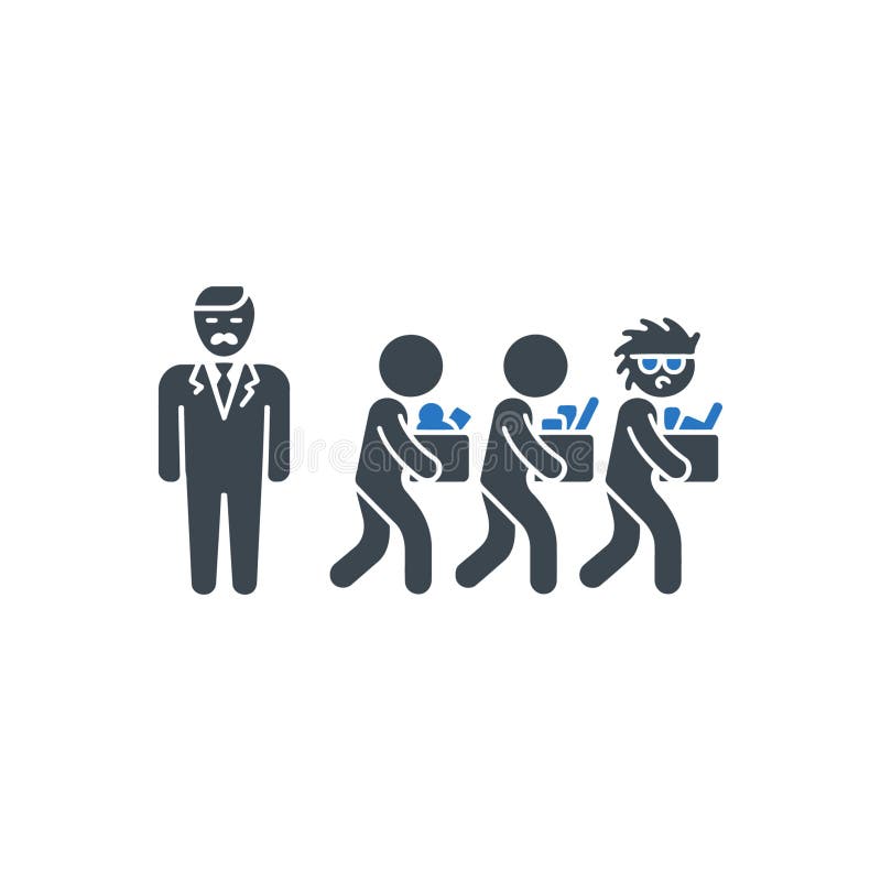 Office Layoff Icon stock vector. Illustration of employment - 377662376