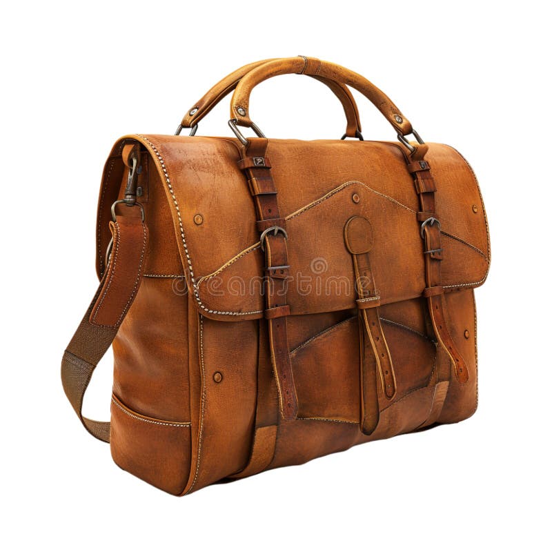 Office Leather Bag on Transparent Background - Ai Generated Stock ...