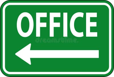 Office Left Arrow Sign on White Background Stock Vector - Illustration ...