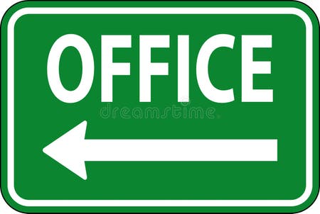 Office Left Arrow Sign on White Background Stock Vector - Illustration ...