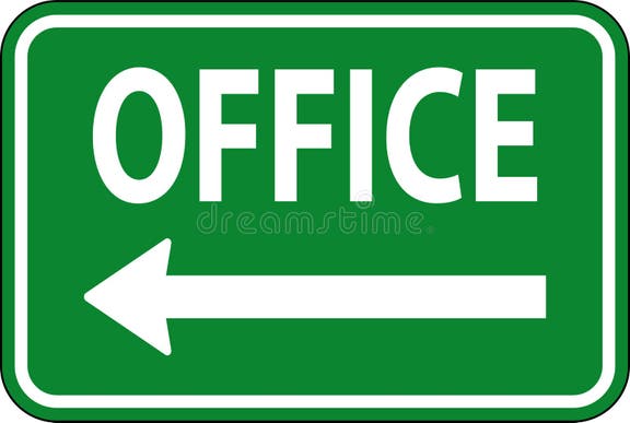 Office Left Arrow Sign on White Background Stock Vector - Illustration ...