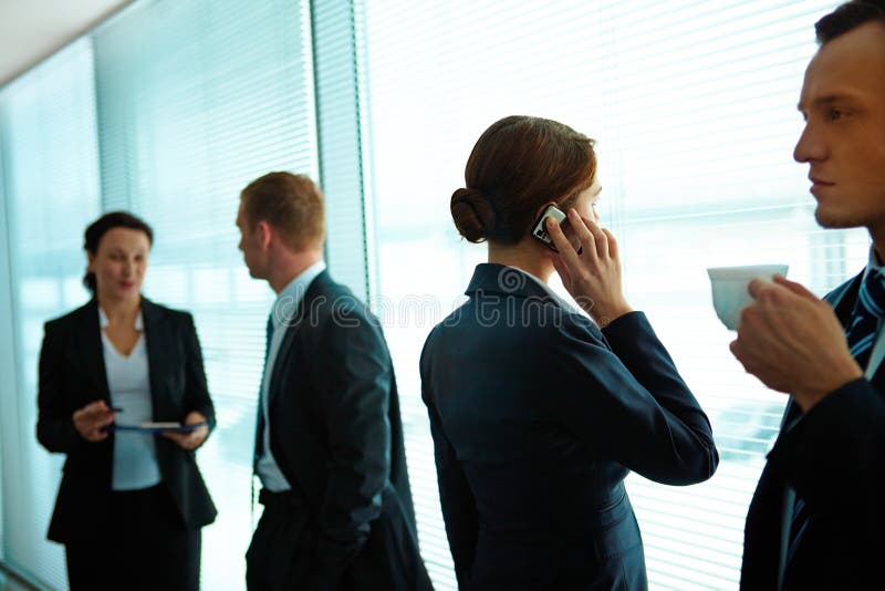 Office life stock photo. Image of calling, female, interacting - 17371582
