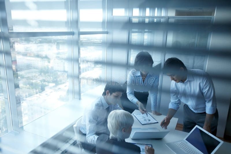 Office life stock photo. Image of blinds, group, angle - 77337950