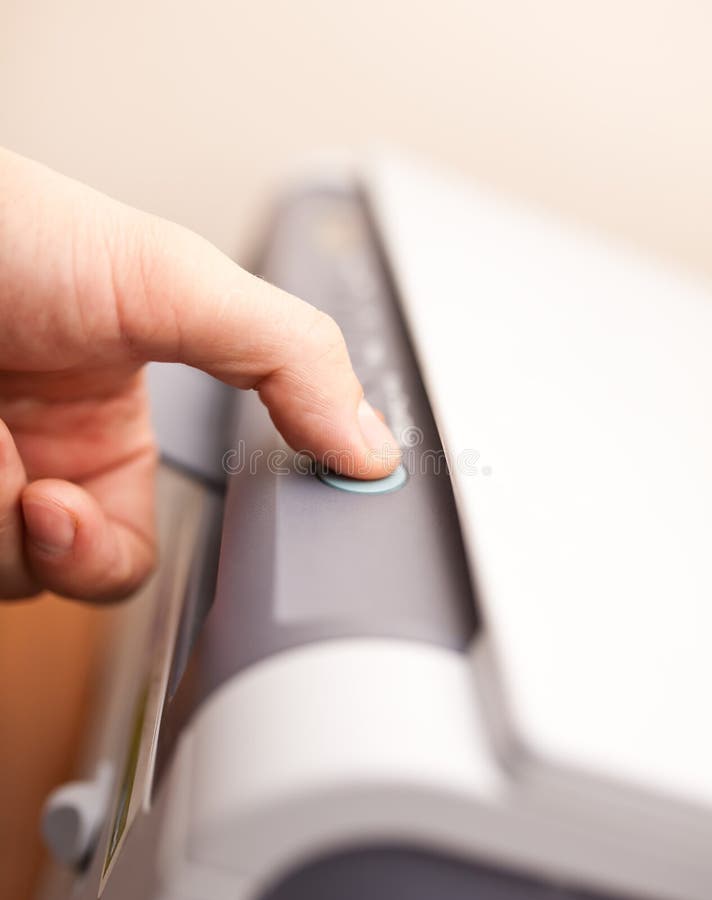 Office Life, Fax, Copy Machine, Start Button Close Up Stock Image ...