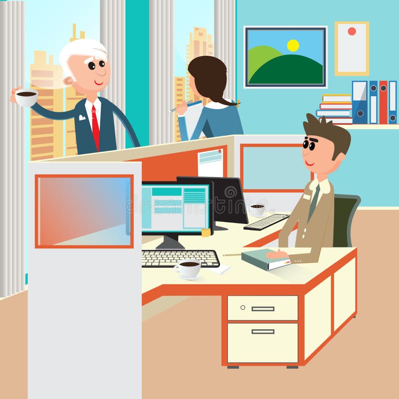 Open Office Workers Stock Illustrations – 461 Open Office Workers Stock ...