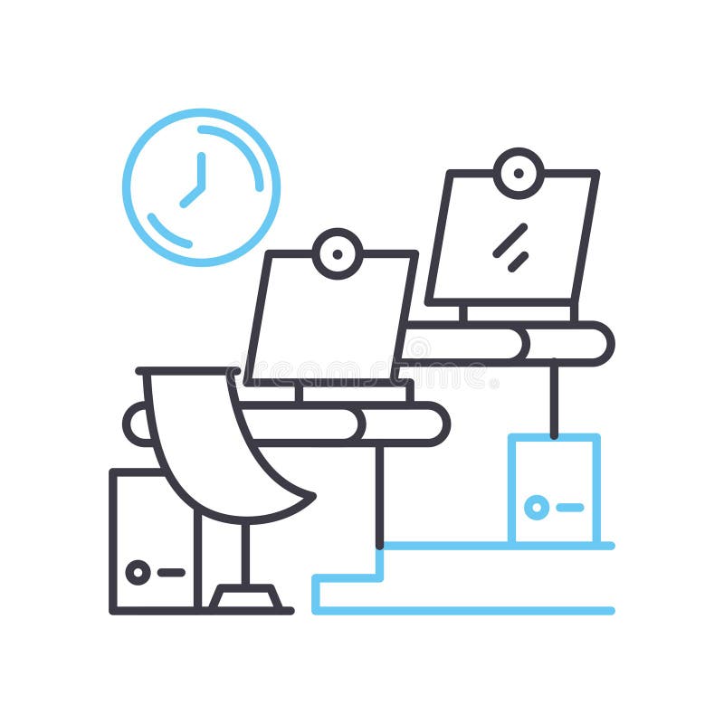 Office Line Icon, Outline Symbol, Vector Illustration, Concept Sign ...