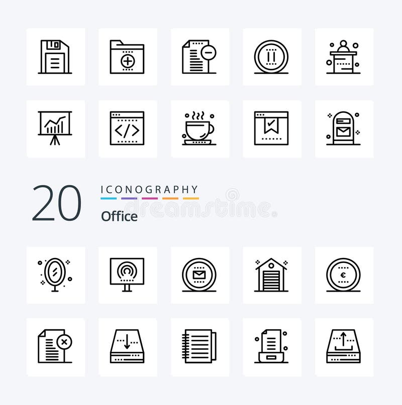 20 Office Line Icon Pack Like Office Building Signal Work Office Stock ... 20 Office Line Icon Pack Like Office Building Signal Work Office Stock ...