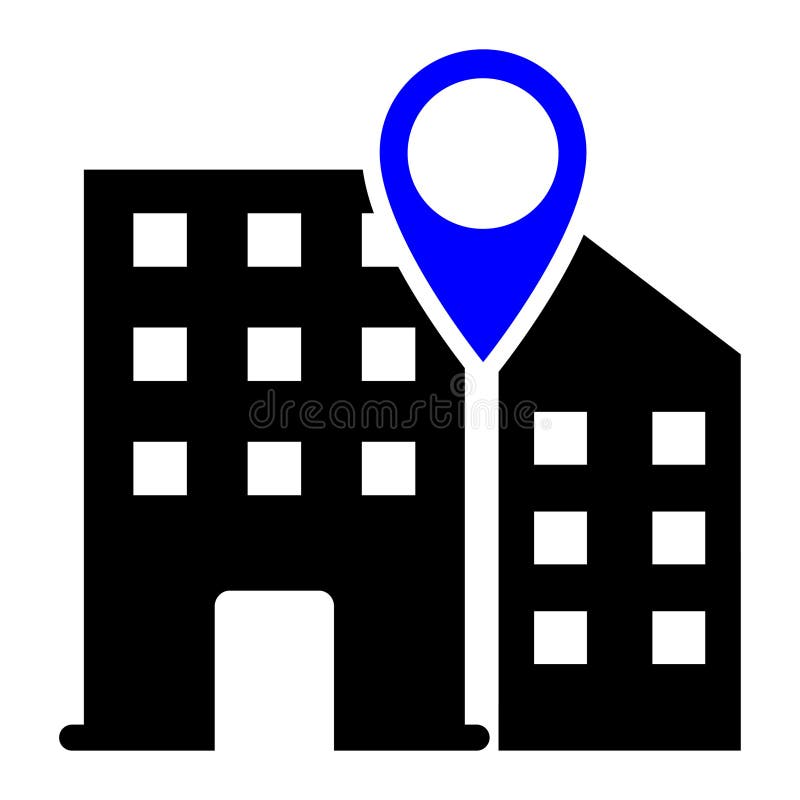 Office location map Icon stock illustration. Illustration of vector ...