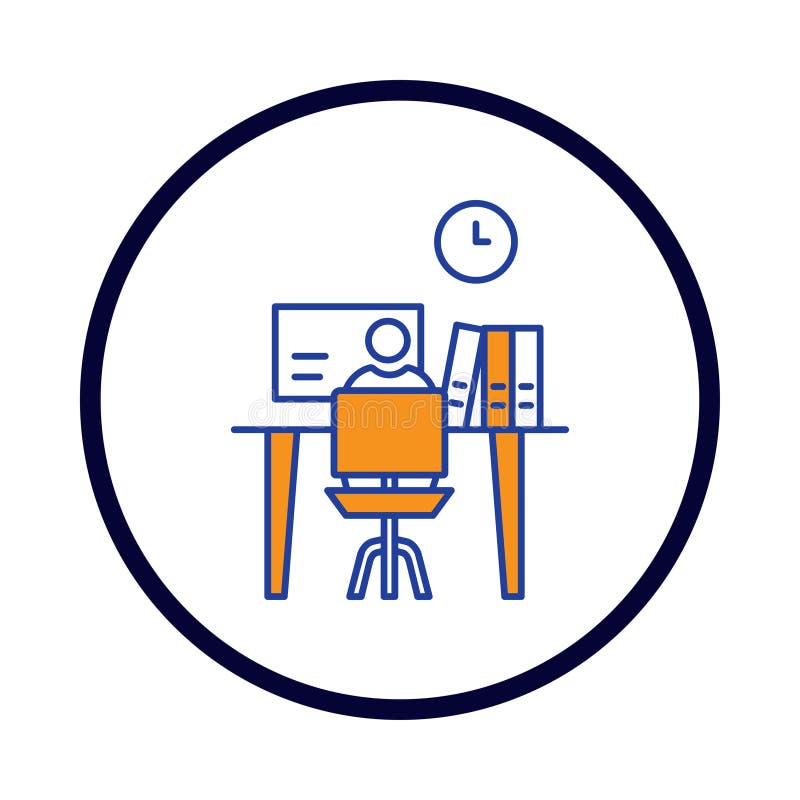 Office, Man, Chair, Table, Computer, Clock, Office Stuff Work on Time ...