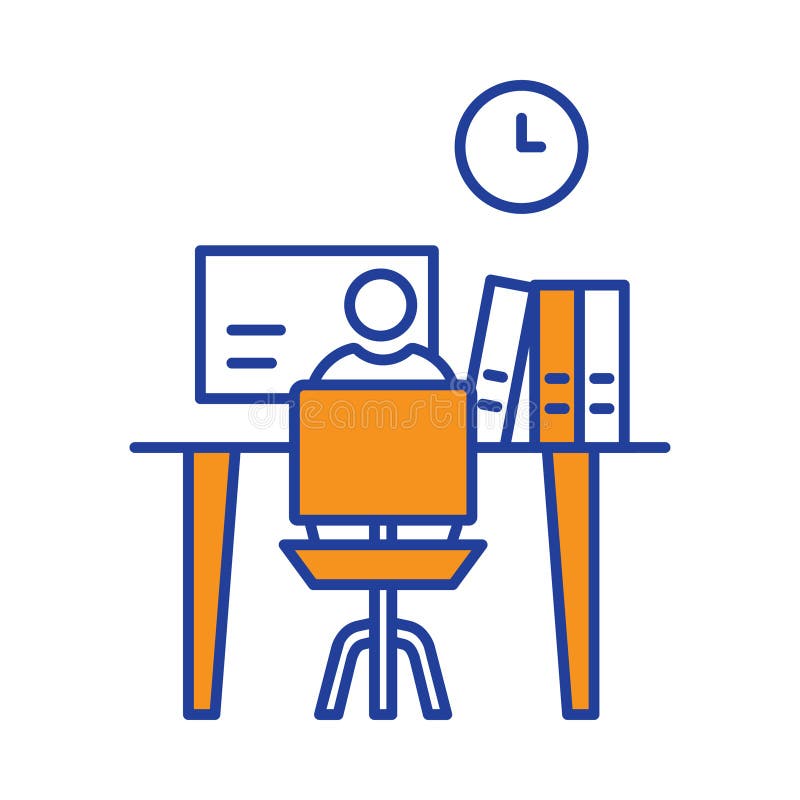 Office, Man, Chair, Table, Computer, Clock, Office Stuff Work on Time ...