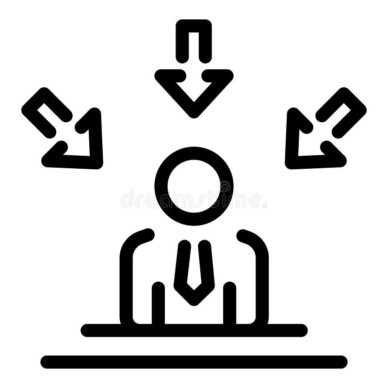 Outline Concentration Vector Icon. Isolated Black Simple Line Element ...