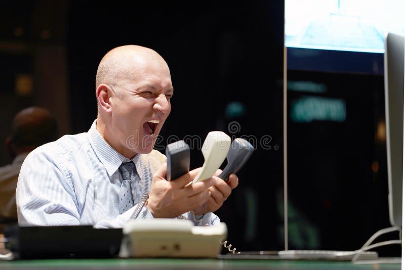 Composite Image of Businessman Stressed Out at Work Stock Image - Image ...