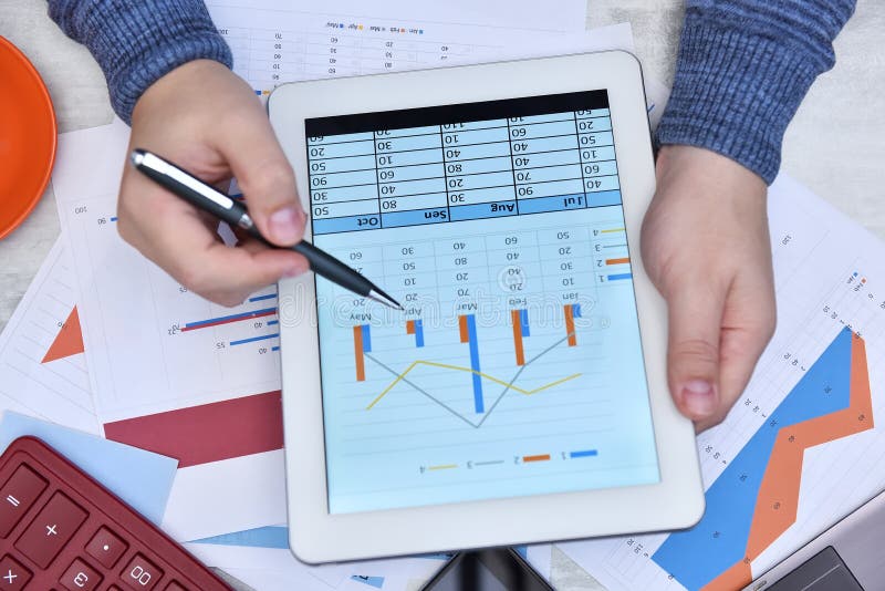 Documents Digital Files Computer Stock Image - Image of computer ...