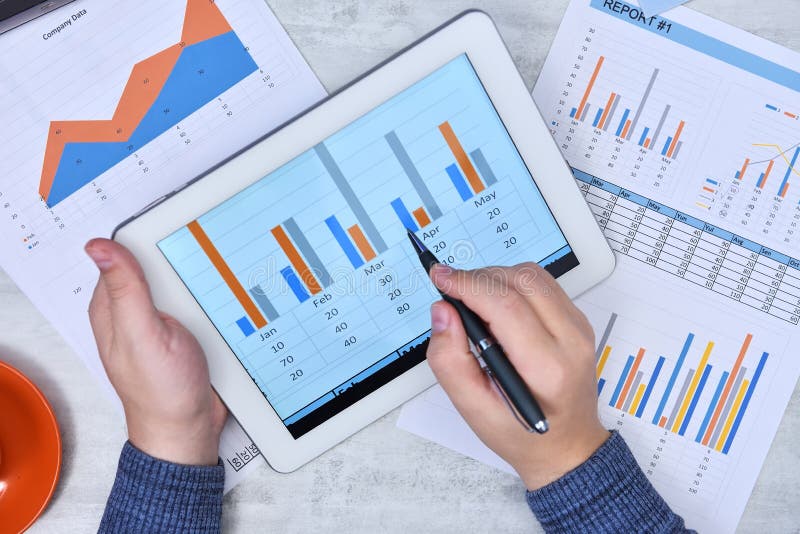 Documents Digital Files Computer Stock Image - Image of computer ...