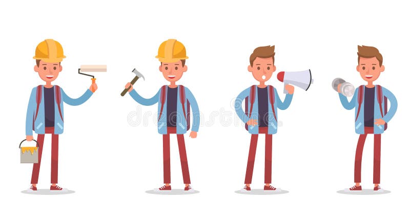 Office Man Worker Character Vector Design. No30 Stock Vector ...