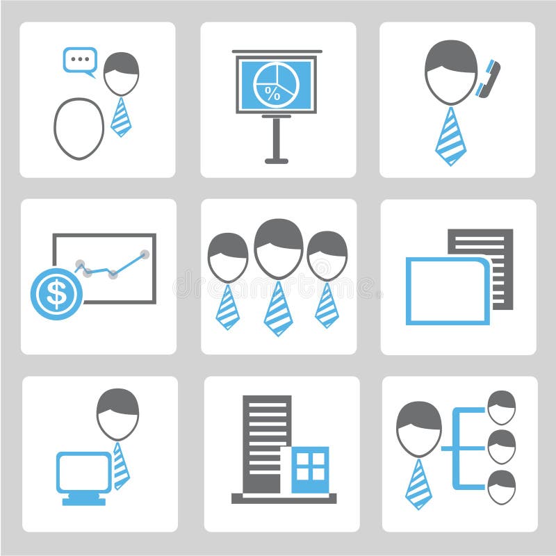 Office management icons stock illustration. Illustration of finance ...