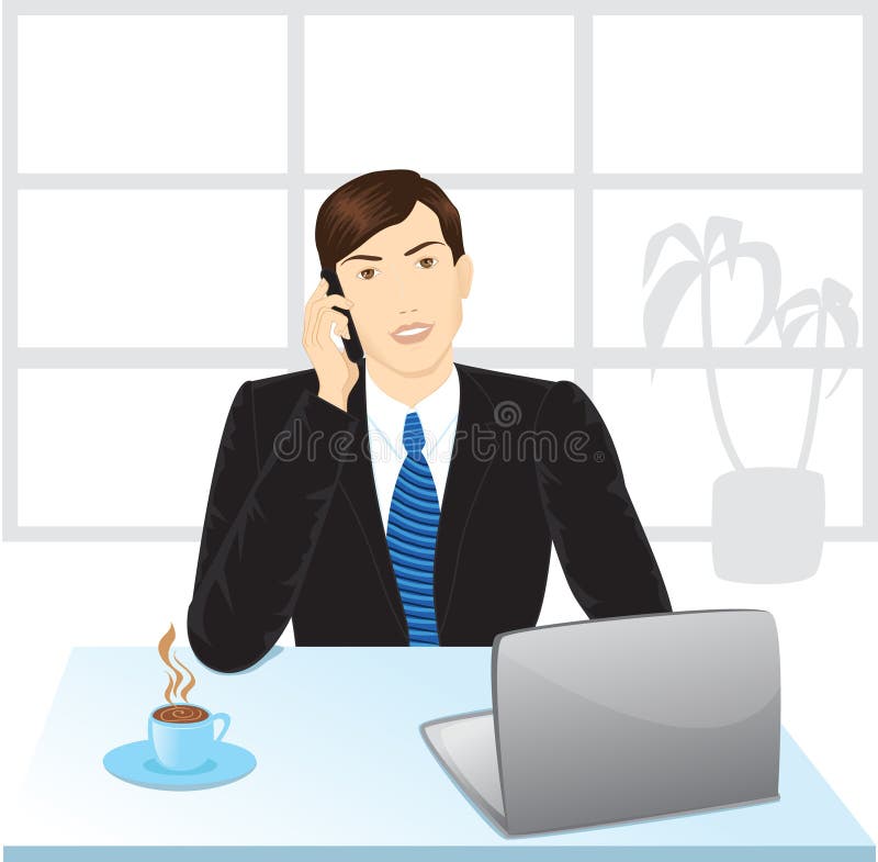 Office manager stock vector. Illustration of communication - 11079229