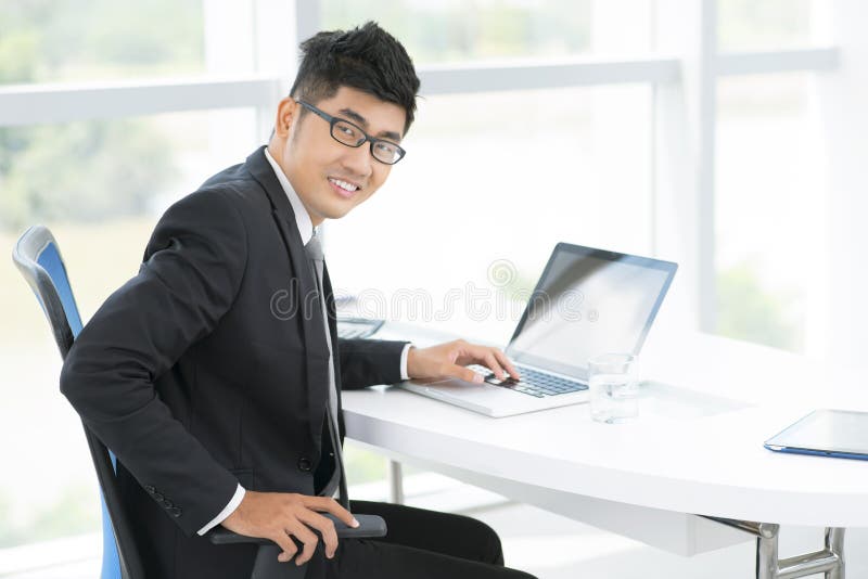 Office manager stock image. Image of clever, laptop, elegant - 27752437