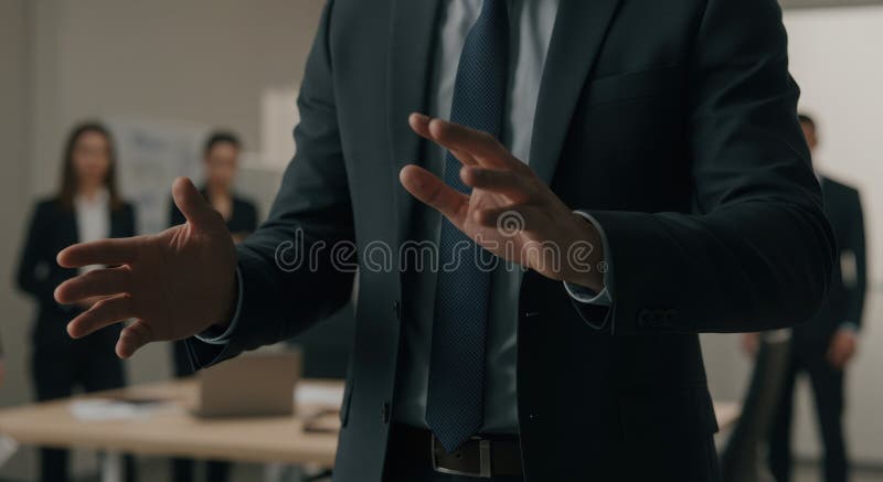 Bank Manager Hand Explaining Business Concept Stock Photo - Image of ...