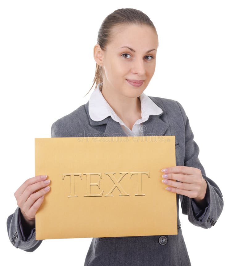 Office Manager and Large Brown Envelope Stock Photo - Image of letter ...