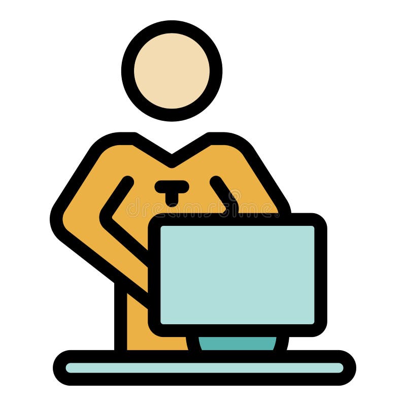 Office Manager Reliability Icon Color Outline Vector Stock Vector ... Office Manager Reliability Icon Color Outline Vector Stock Vector ...