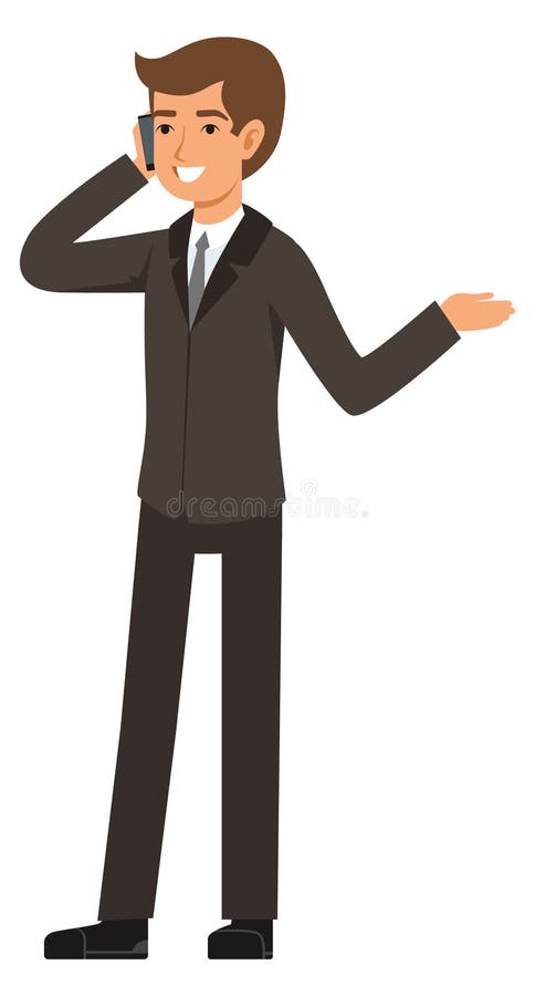 Cartoon Office Worker Making Phone Call Stock Illustrations – 42 ...