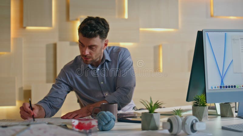 Office Manager Typing Keyboard in Office Close Up. Employee Looking on ...