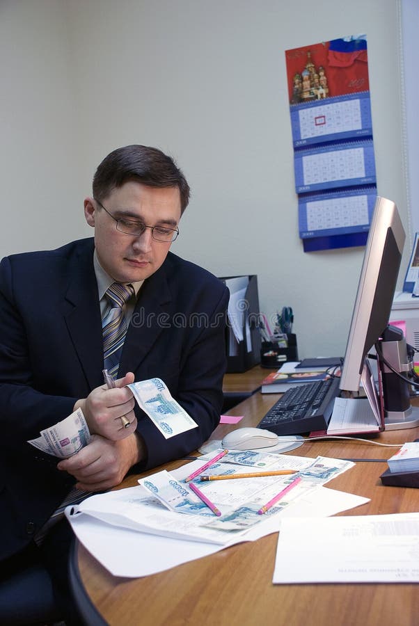 Office Manager. Where To Invest a Money?? Stock Photo - Image of ...