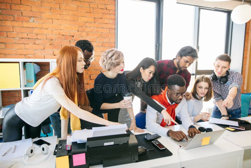 Office Managers are Playing Computer Games Together Stock Photo - Image ...