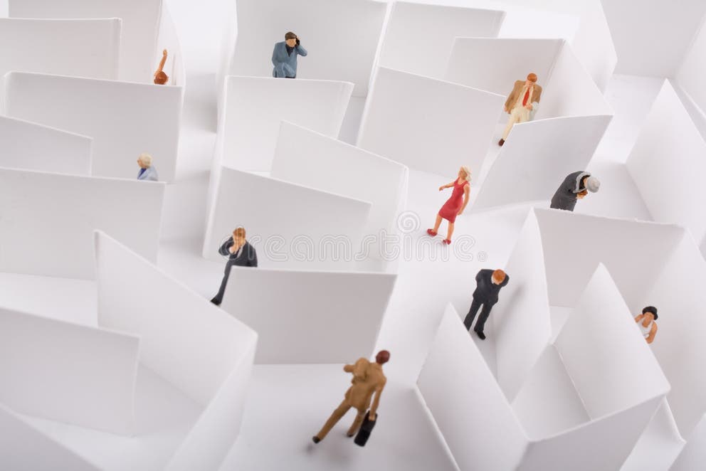 Office Maze Concept stock image. Image of cubicle, people - 9840411