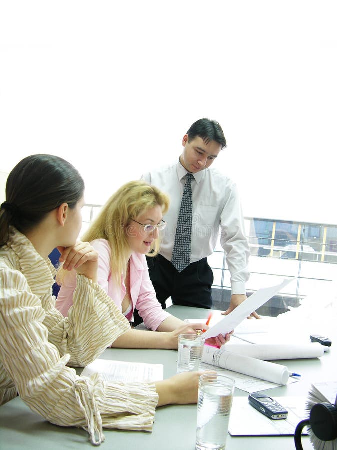 Office meeting 2 stock photo. Image of office, scene, customers - 90164