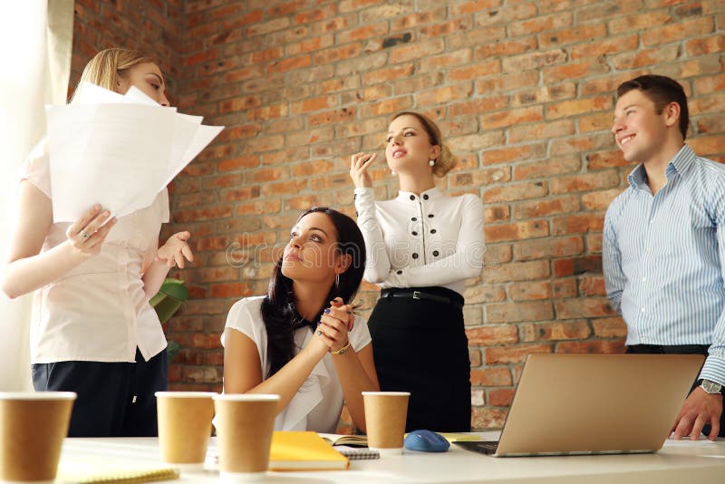 Office meeting stock photo. Image of plan, professional - 118935384