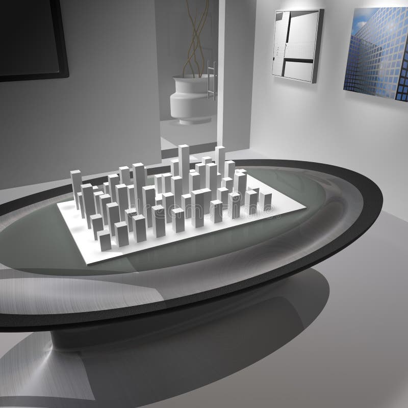 Office Model stock illustration. Illustration of industry - 12595781