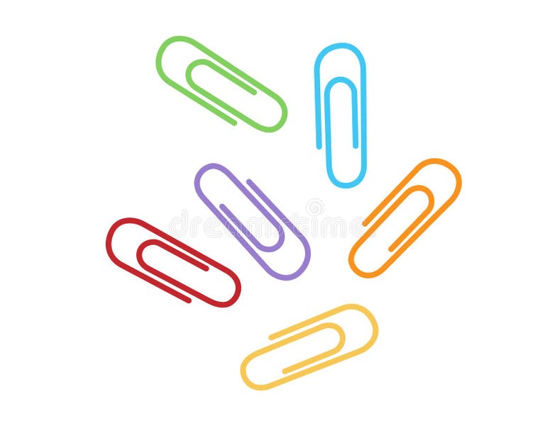 Office Multi-colored Paper Clips. Vector Illustration Stock Vector ...
